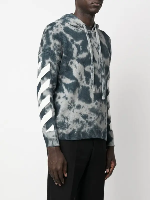 Off-White Arrows-motif Drawstring Hoodie - Grey