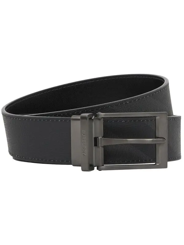 Burberry Reversible London Check Belt - Black