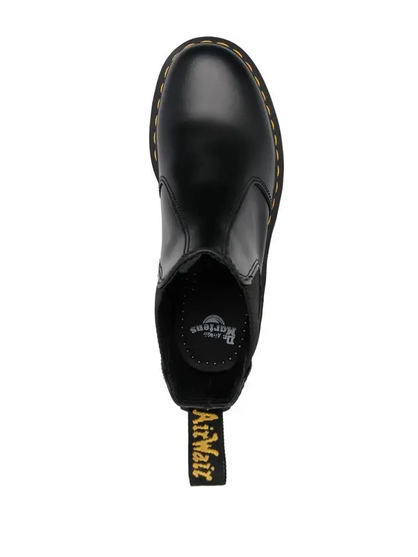 Dr. Martens Leather Round-toe Boots - Black