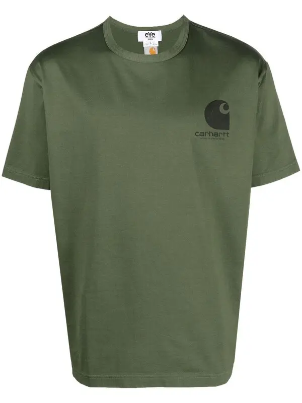 Junya Watanabe Logo-print Cotton T-shirt - Green
