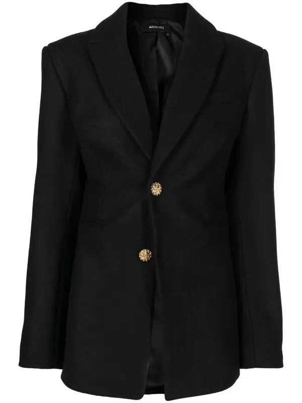 ANOUKI Single-breasted Wool Blazer