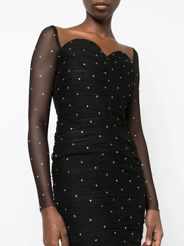 ANOUKI Sequinned Velvet Midi Dress