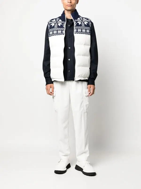 Brunello Cucinelli Fair Isle Panelled Gilet
