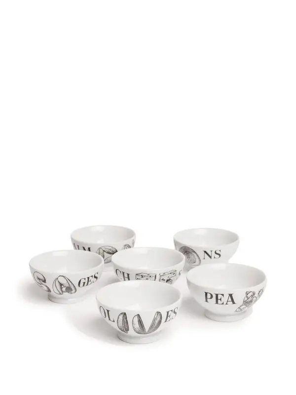 FORNASETTI Set Of Six Bowls