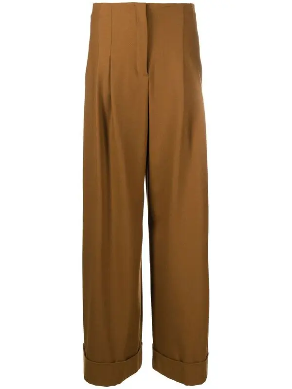Alberta Ferretti High-waisted Wid-leg Trousers