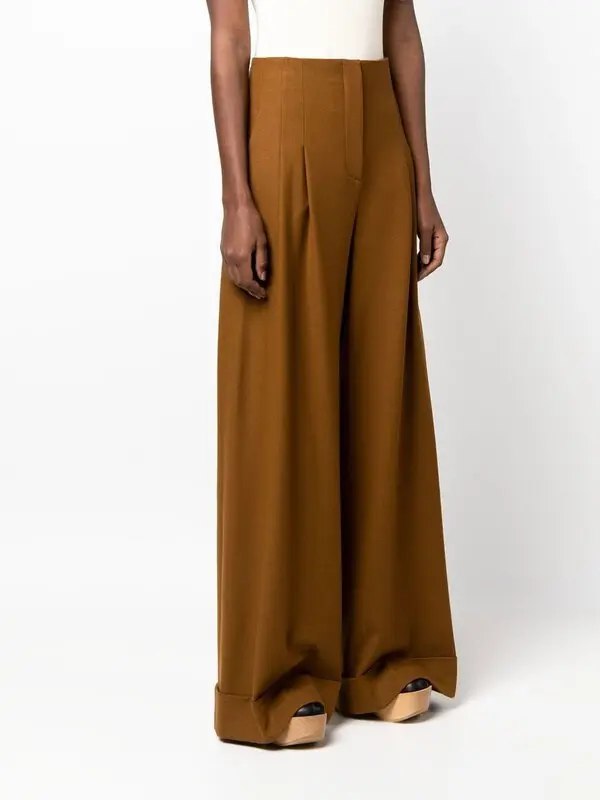 Alberta Ferretti High-waisted Wid-leg Trousers