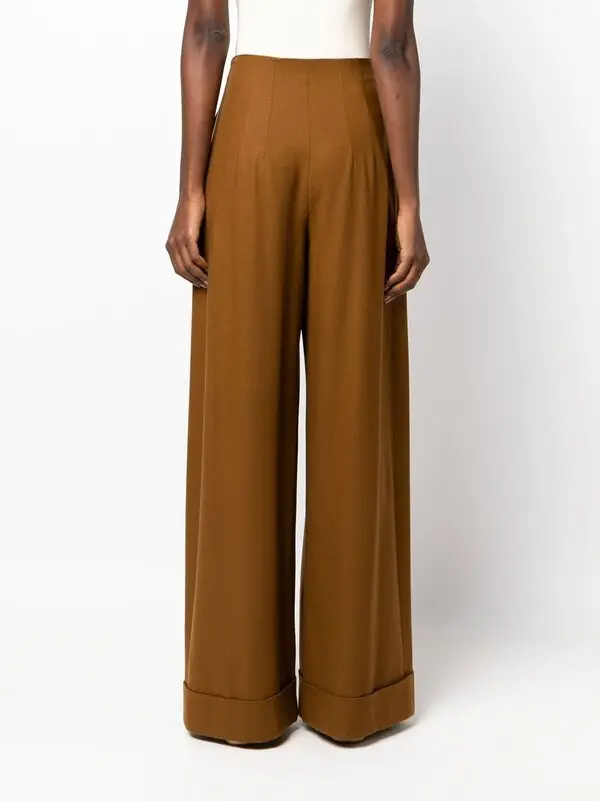 Alberta Ferretti High-waisted Wid-leg Trousers