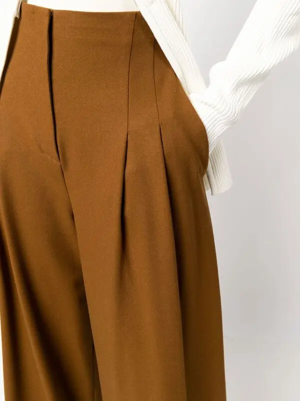 Alberta Ferretti High-waisted Wid-leg Trousers