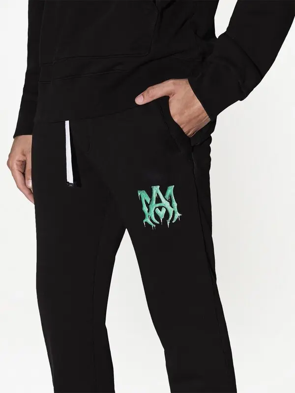 Amiri Logo-motif Organic Cotton Track Pants