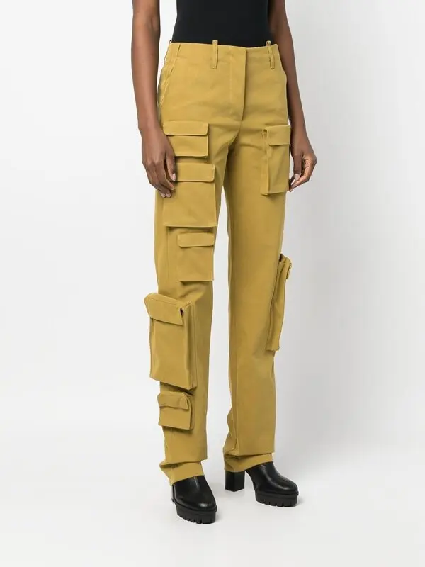 Off-White Co Multipocket Straight-leg Cargo Trousers - Green
