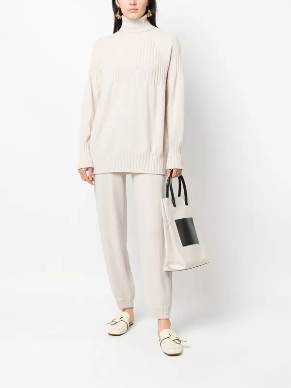 Malo Ribbed High-neck Cashmere Jumper