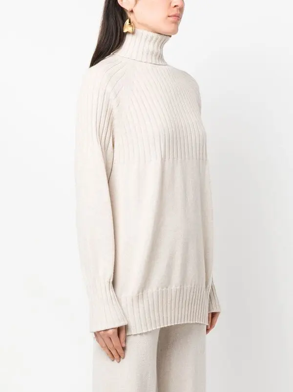 Malo Ribbed High-neck Cashmere Jumper