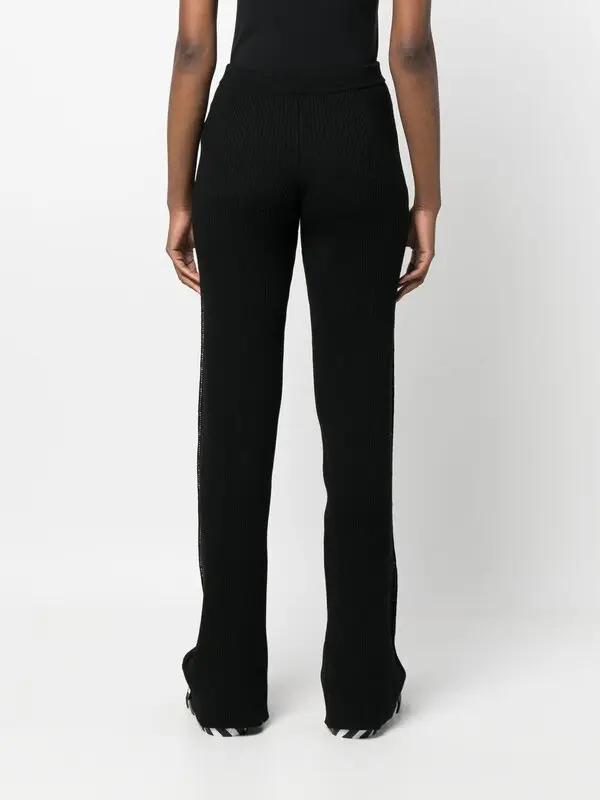 Off-White Embroidered Knit Trousers