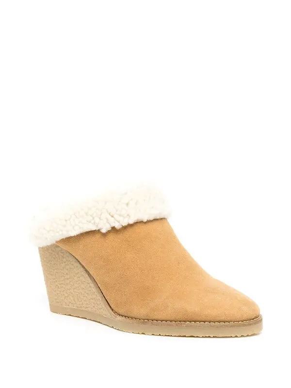 Isabel Marant Shearling Wedge Mules