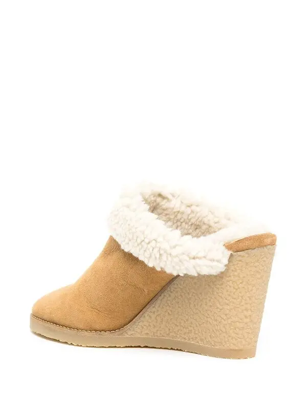 Isabel Marant Shearling Wedge Mules