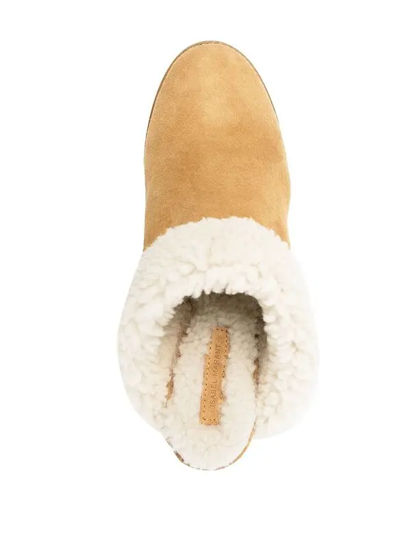 Isabel Marant Shearling Wedge Mules
