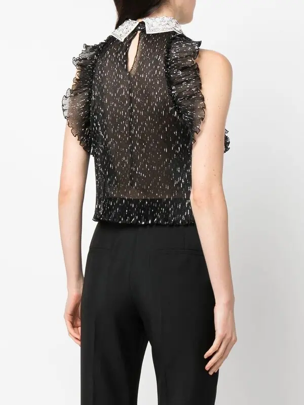 Alberta Ferretti Pleated Fil-coupé Top