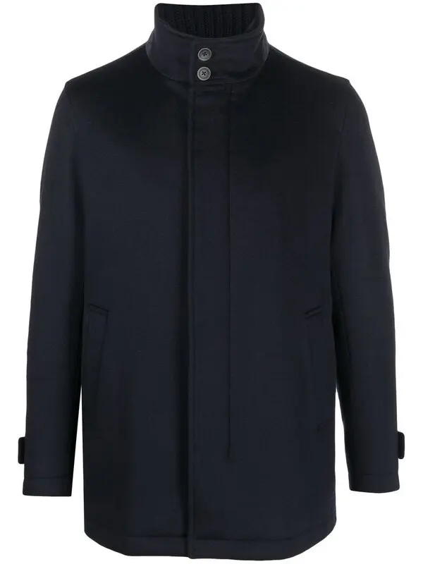 Herno Quilted High-neck Wool Jacket