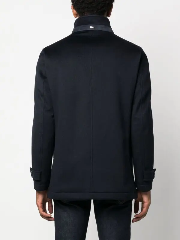 Herno Quilted High-neck Wool Jacket