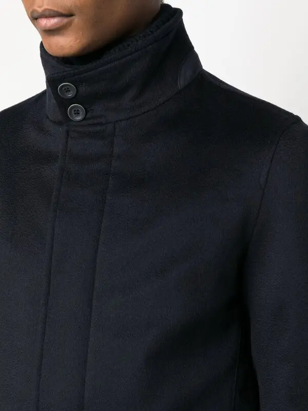 Herno Quilted High-neck Wool Jacket