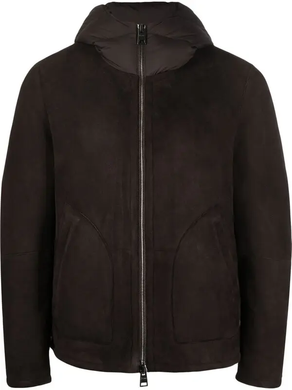 Herno Hooded Sheepskin-shearling Jacket