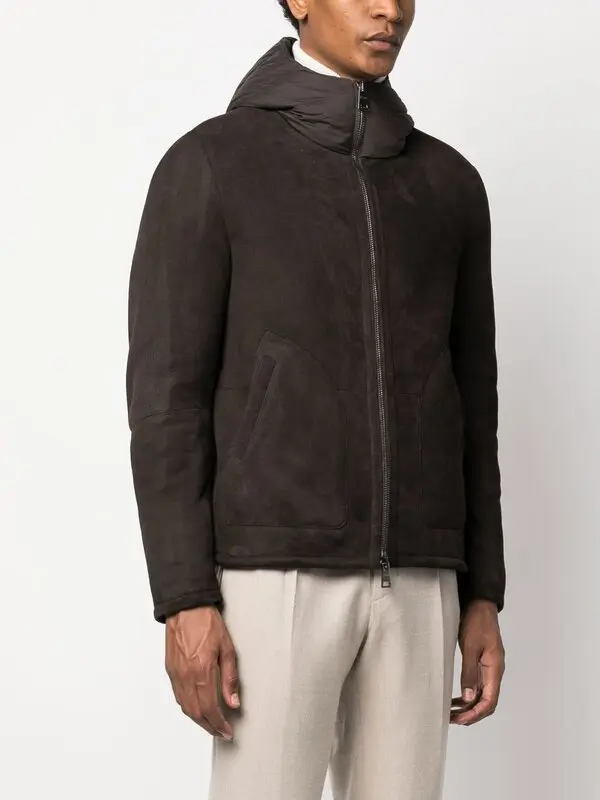 Herno Hooded Sheepskin-shearling Jacket