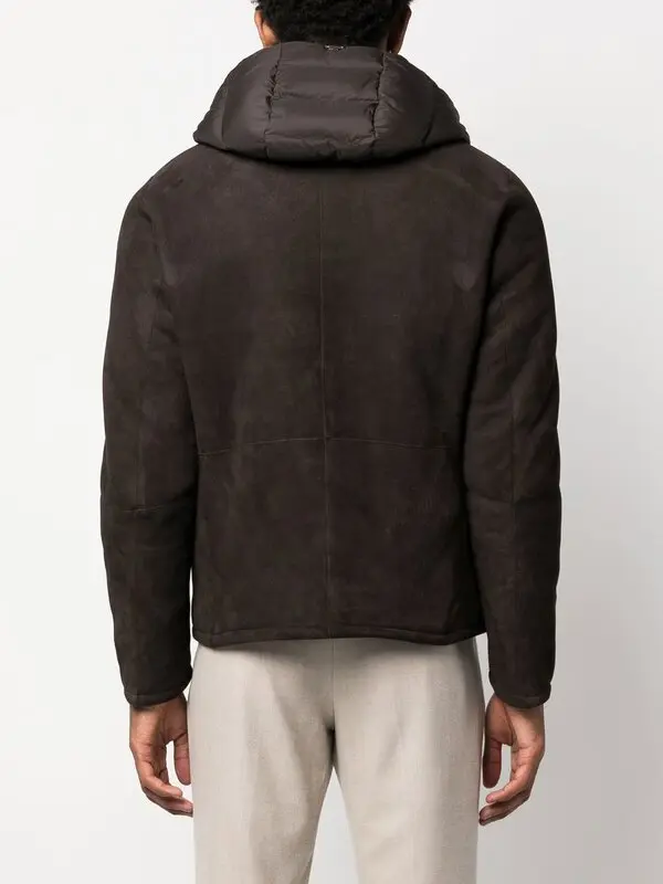 Herno Hooded Sheepskin-shearling Jacket