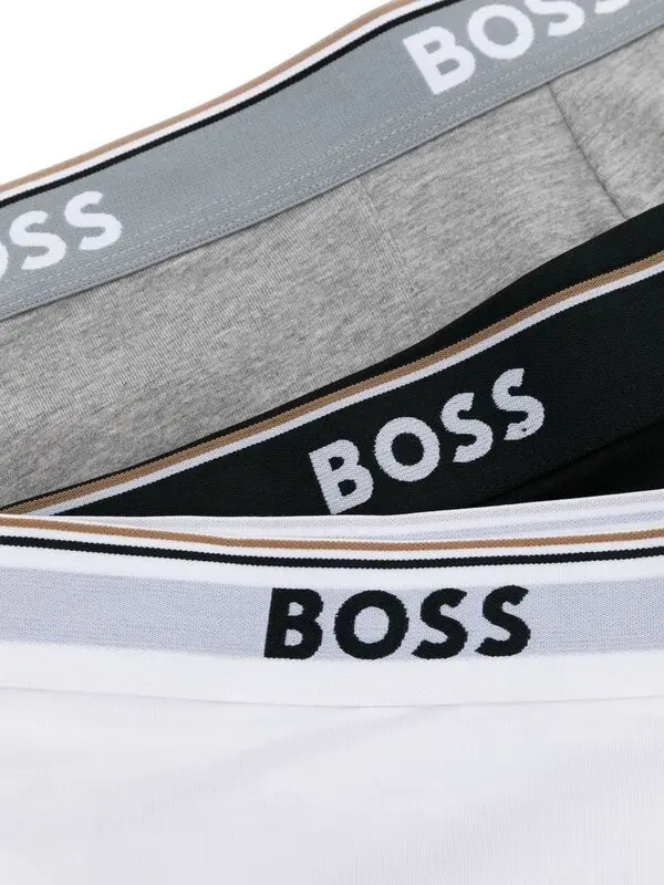 BOSS Pack Of Three Logo-waistband Boxer Briefs