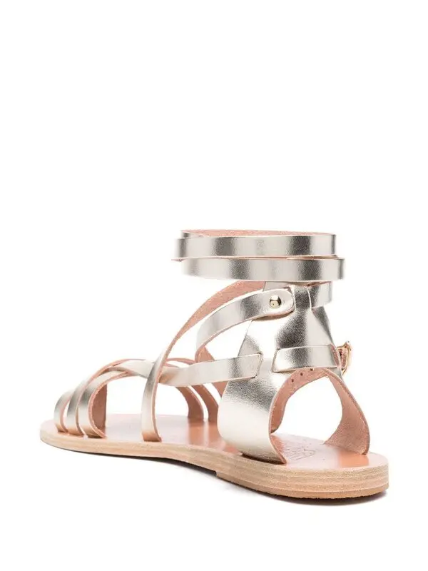 ANCIENT GREEK SANDALS Leather Gladiator Sandals - Gold