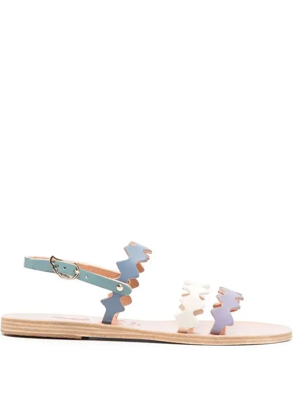 ANCIENT GREEK SANDALS Leather Double-strap Sandals - Blue