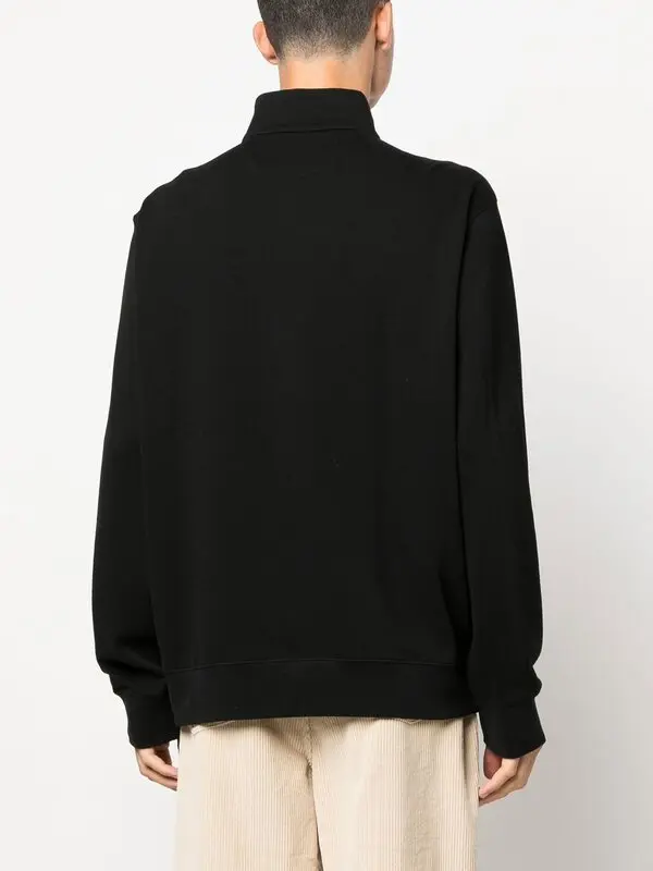 Polo Ralph Lauren Logo Patch Half-zip Pullover - Black
