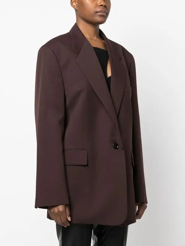 LOW CLASSIC Oversized Single-breasted Blazer - Neutrals
