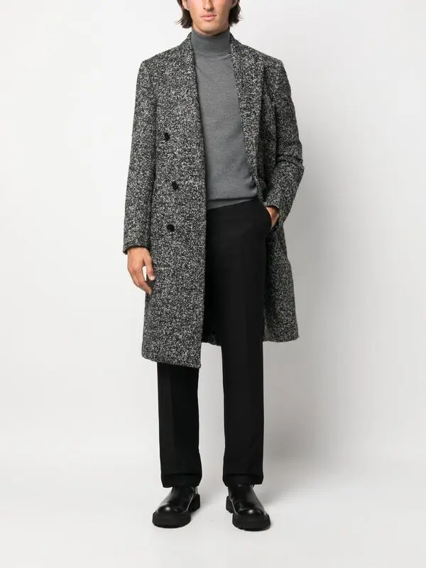 BOSS Roll Neck Wool Top - Grey