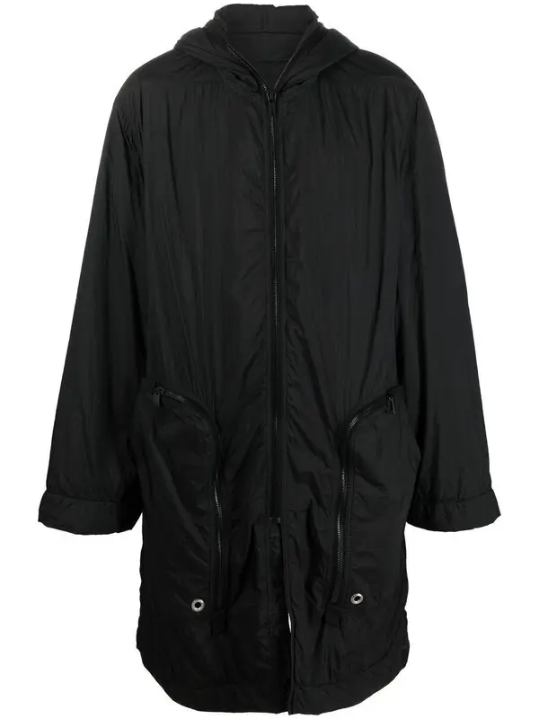 Rick Owens Hooded Quilted Coat