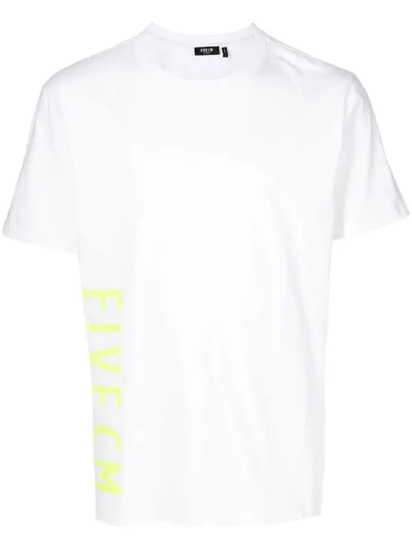 FIVE CM Rear-logo Crew-neck T-shirt - White