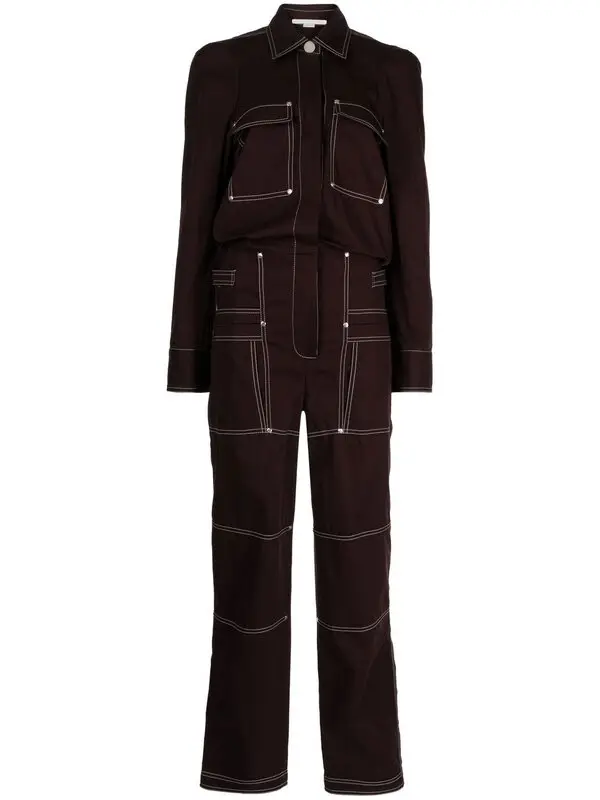 Stella McCartney Denim Jumpsuit With Contrast Stitching