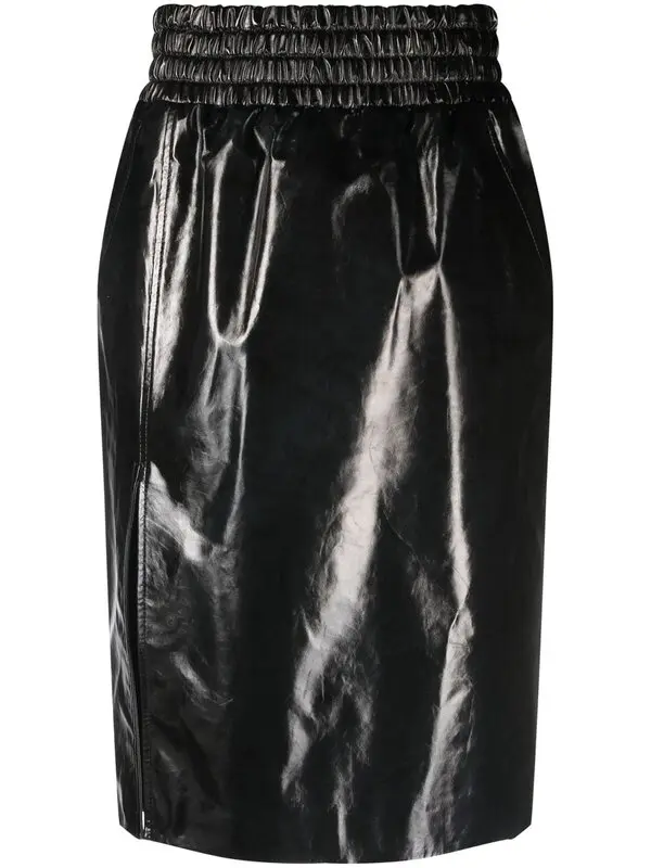 TOM FORD High-waisted Leather Skirt - Black