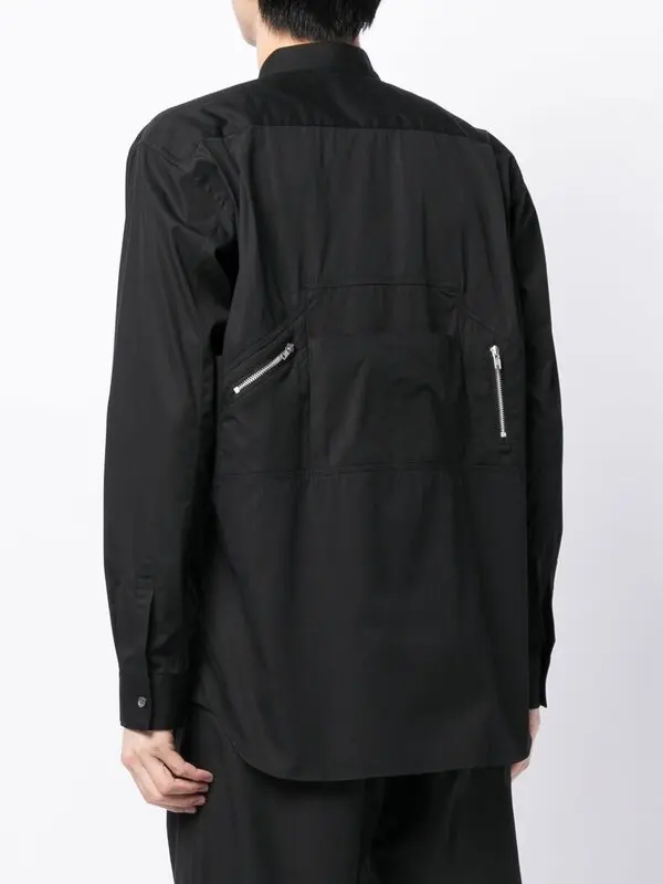 Comme Des Garçons Button-down Zip-detail Shirt