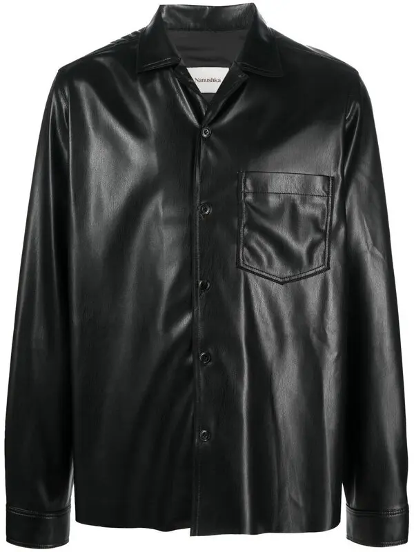Nanushka Coated-finish Shirt Jacket
