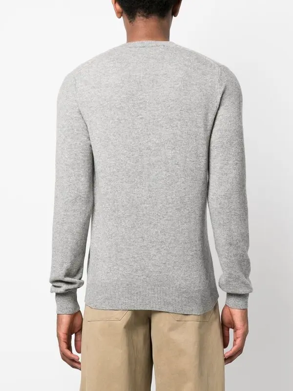 Play Comme Des Garcon V-neck Wool Jumper - Grey