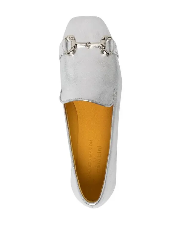 MADISON MAISON Square-toe Horsebit Loafers - Silver