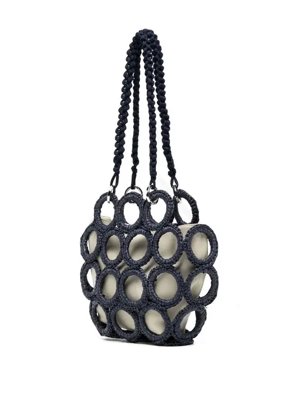 0711 TBILISI Interwoven Hoop Detail Tote Bag