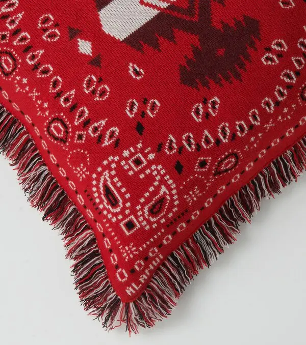 Alanui Bandana Jacquard Wool-blend Cushion - Red