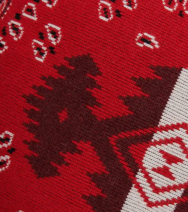 Alanui Bandana Jacquard Wool-blend Cushion - Red