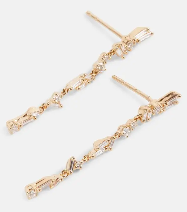 SUZANNE KALAN Iva 18kt Gold Drop Earrings With Diamonds