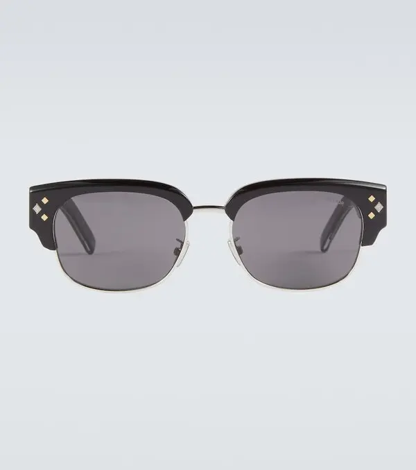 Dior Cd Diamond C1u Square Sunglasses - Black