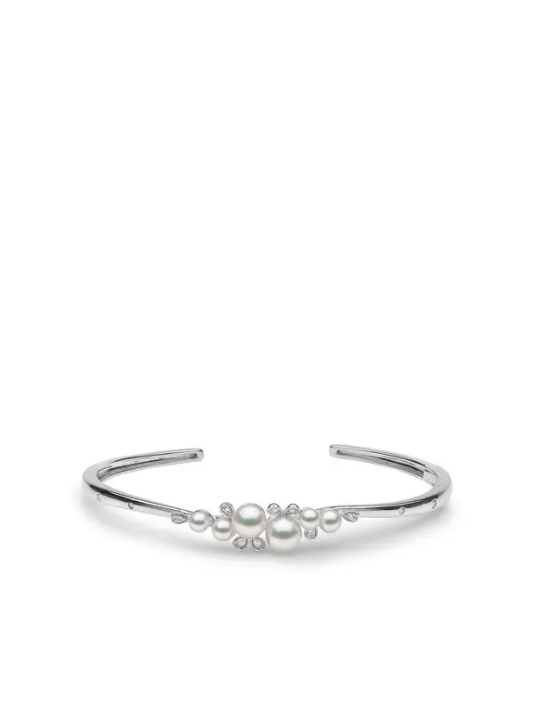 Yoko London 18kt White Gold Pearl And Diamond Bracelet - Silver
