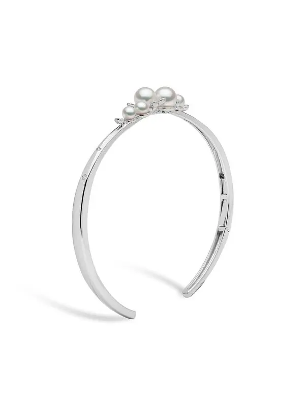 Yoko London 18kt White Gold Pearl And Diamond Bracelet