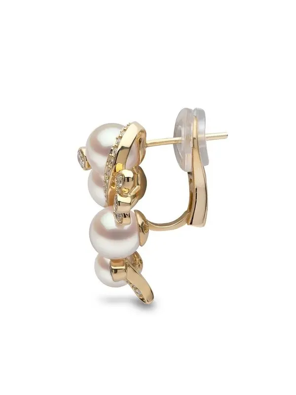 Yoko London 18kt Diamond And Pearl Earrings