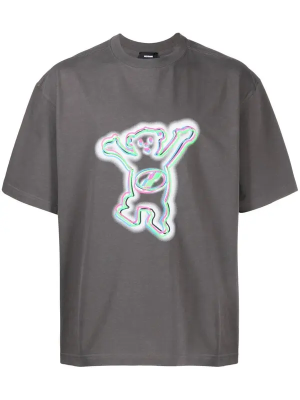 We11Done Graphic-print Cotton T-shirt - Grey